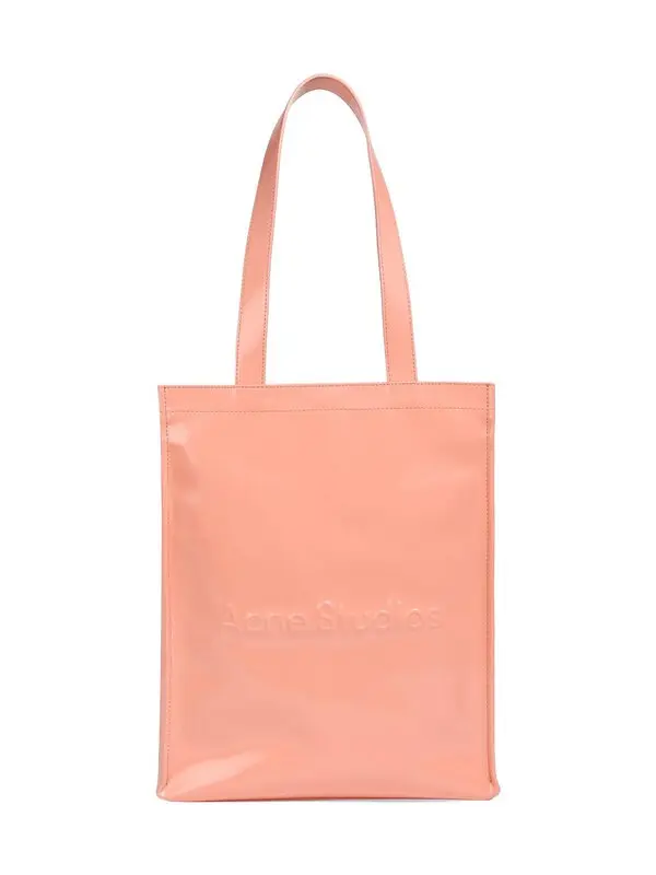 Acne Studios Embossed Patent-leather Tote - Peach