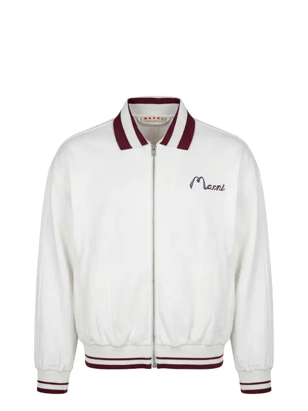 Marni Sweatshirt With Collar - White
