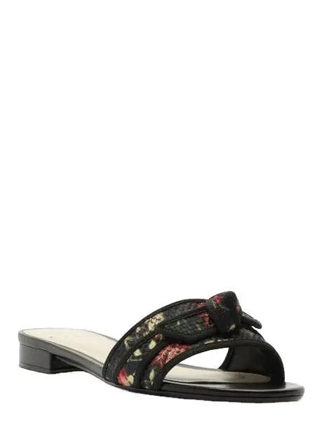 ALEXANDRE BIRMAN X Agua Bendita Raffia Slide Sandal - Paramo Tonia/black