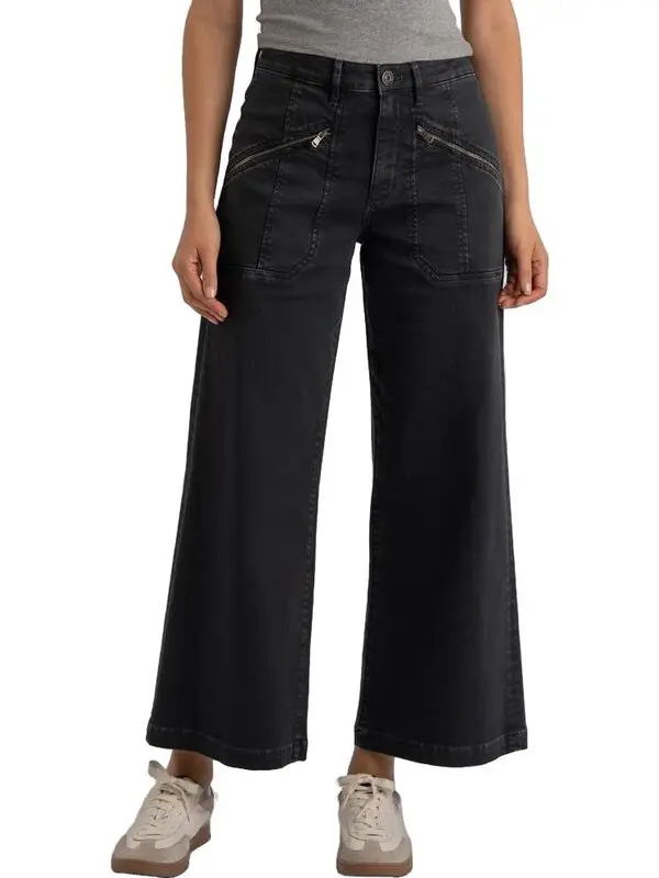 Kut From The Kloth Meg Zip Pocket High Waist Ankle Wide-leg Jeans - Gainful