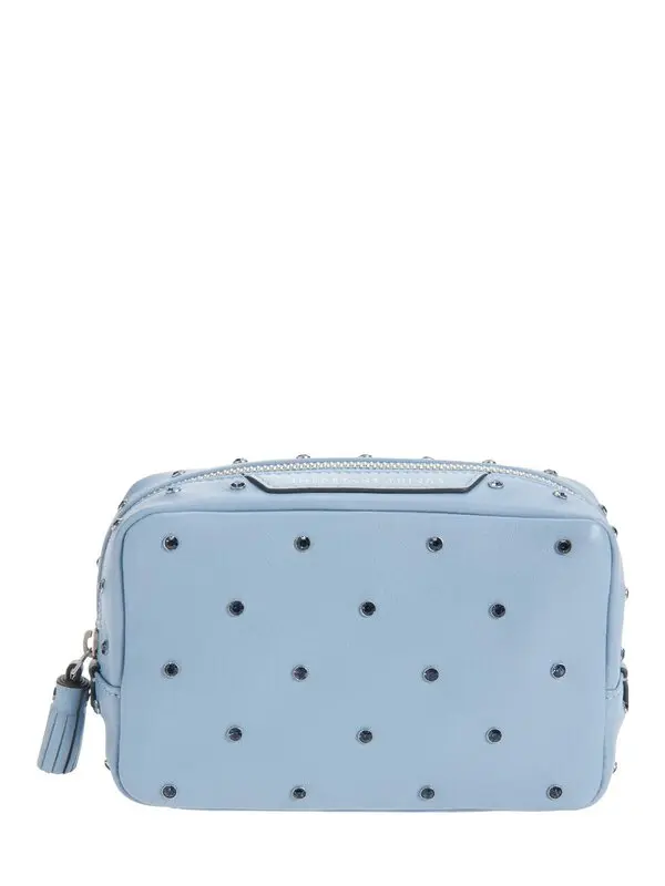 ANYA HINDMARCH Important Things Crystal Embellished Pouch - School Blue