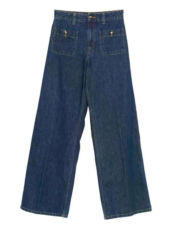 Sandro Wide Leg Jeans - Blue