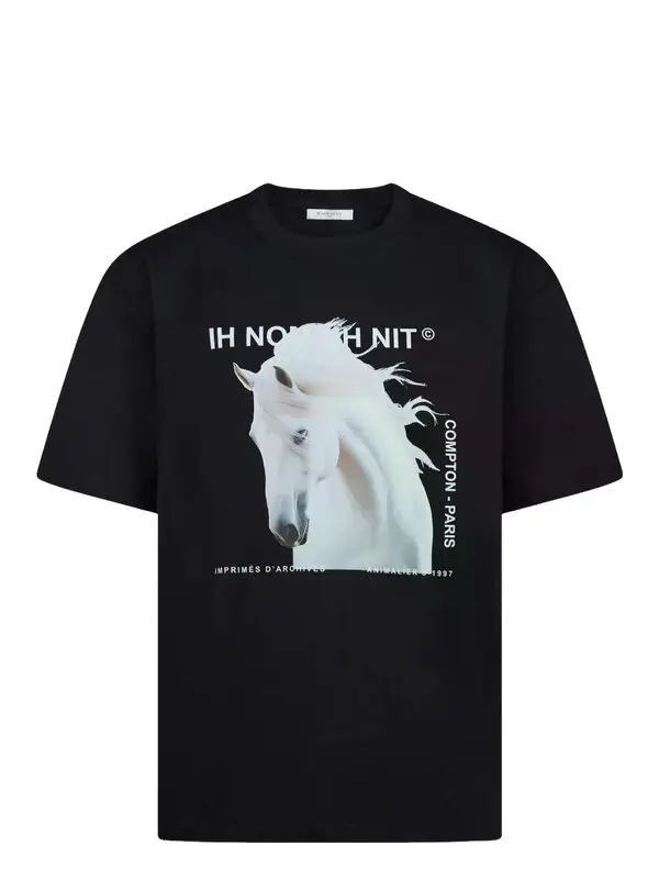 IH NOM UH NIT Horse-print T-shirt - Black