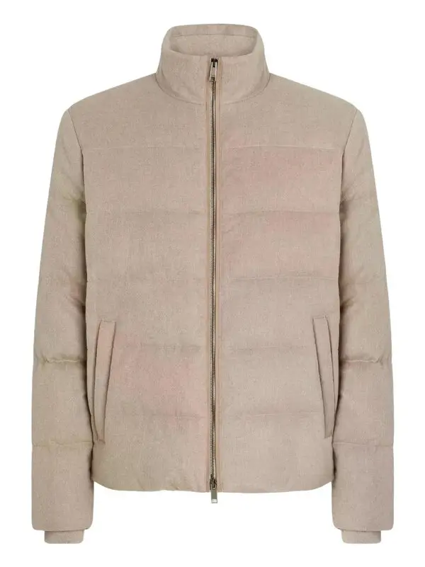 Zegna Oasi Quilted Cashmere Jacket - Neutrals
