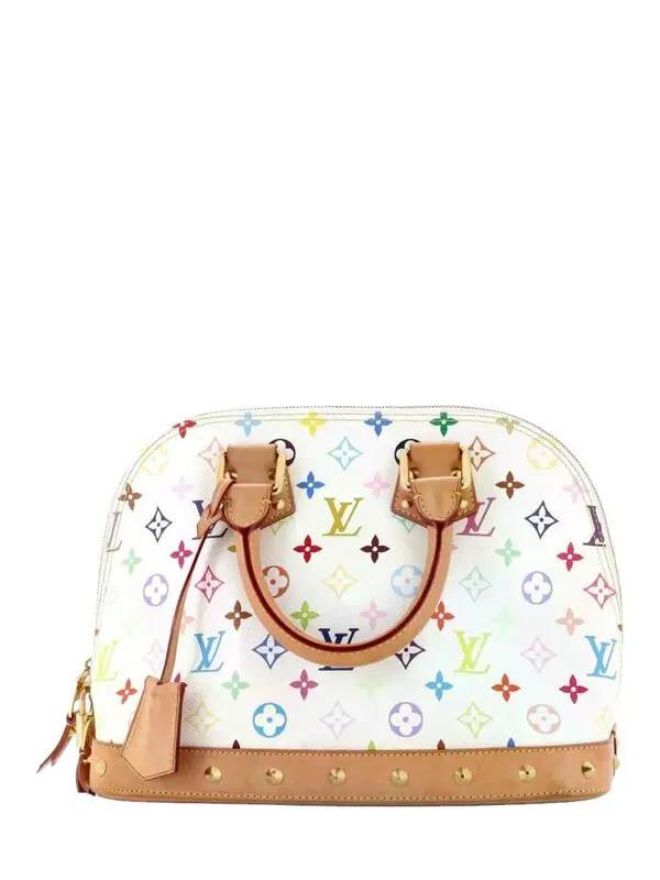LOUIS VUITTON Alma Nm Handbag Monogram Multicolor Pm Satchel - White