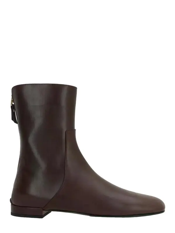 Giorgio Armani Leather Ankle Boots - Brown