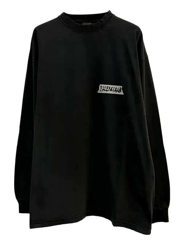 Balenciaga Logo-detail T-shirt - Black