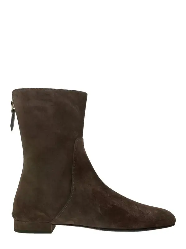 Giorgio Armani Suede Ankle Boots - Brown