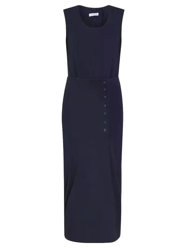 GLORIA COELHO Button-detailed Maxi Dress - Blue