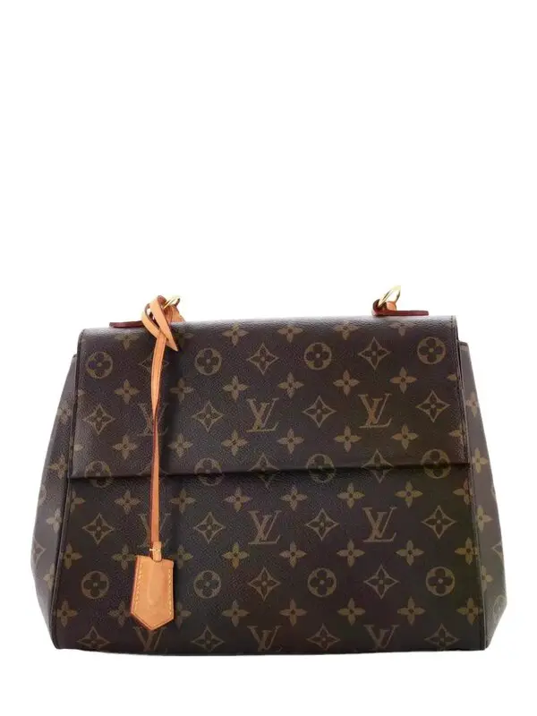 LOUIS VUITTON Cluny Top Handle Mm Monogram - Brown
