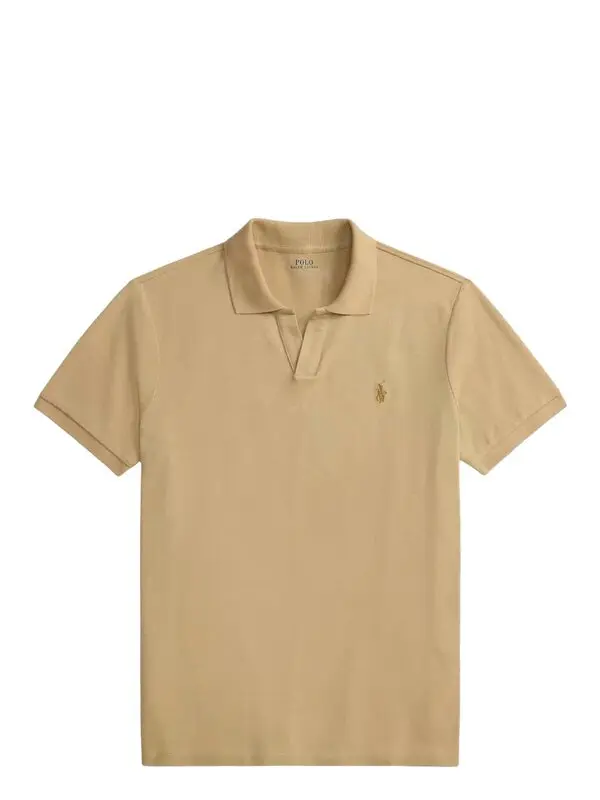 Polo Ralph Lauren Johnny-collar Embroidered T-shirt - Brown