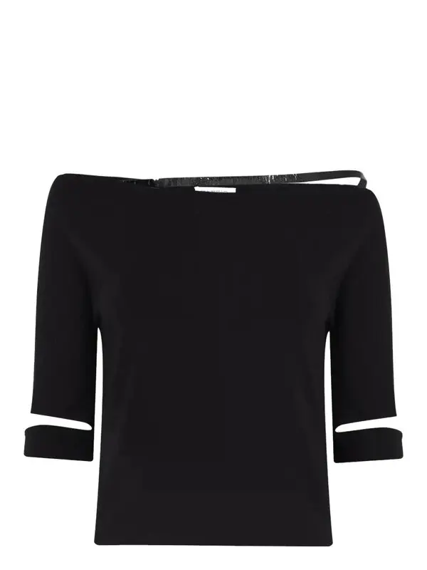 GLORIA COELHO Off-shoulder Top - Black