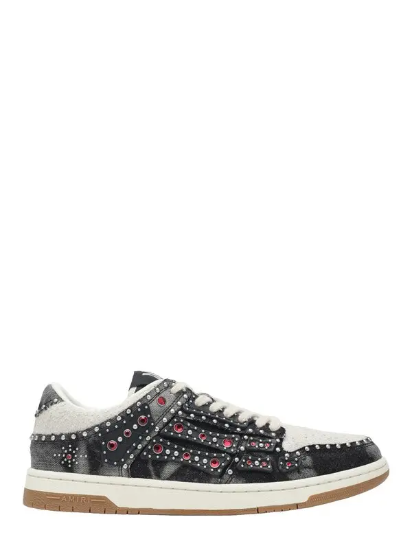 Amiri Skel Top Low Sneakers With Studs - Black