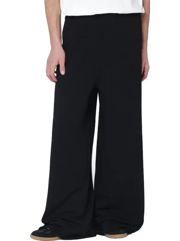 MAISON MARGIELA Wide-leg Jersey Trousers - Black