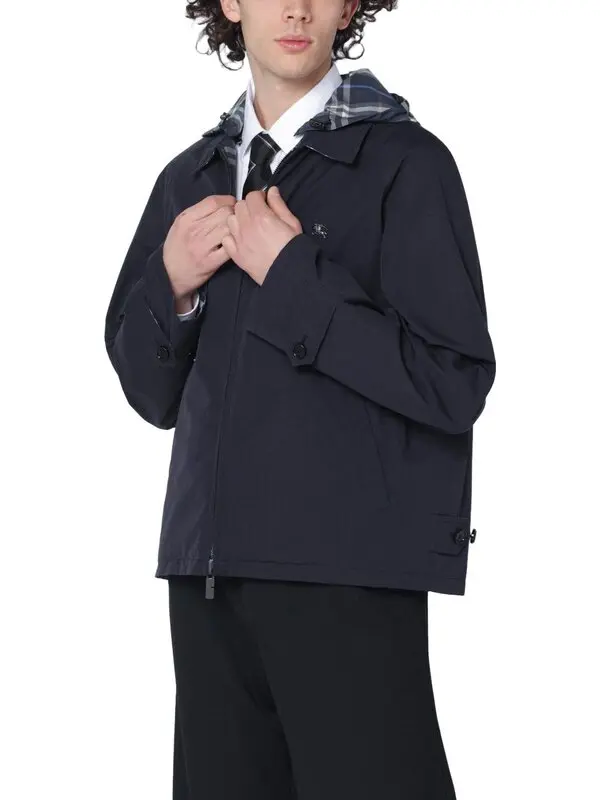 Burberry Reversible Cotton Canvas Jacket - Blue