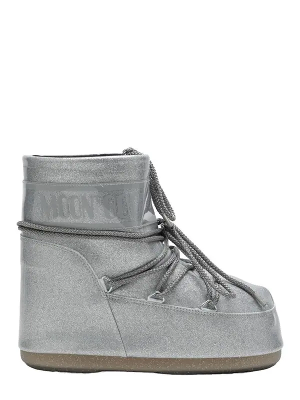Moon Boot Icon Low Glitter Boots - Metal