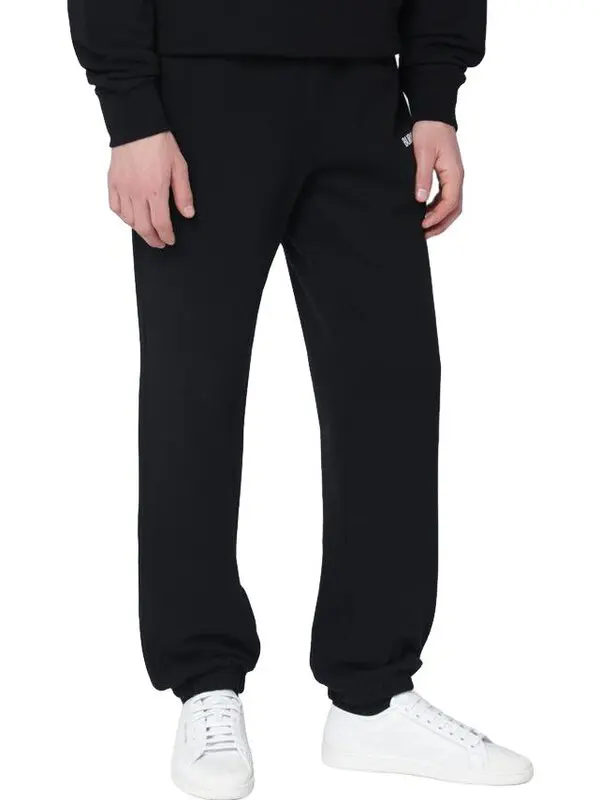 Burberry Jogging Trousers With Logo - Black