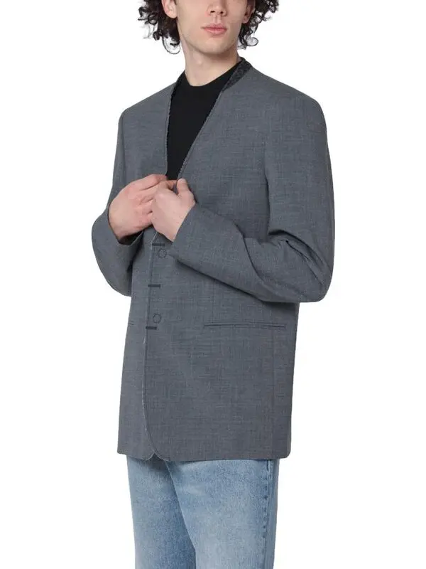 MAISON MARGIELA Mélange Wool-blend Jacket - Grey