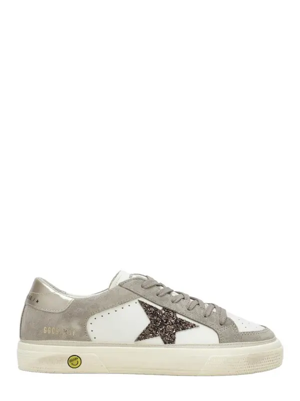 GOLDEN GOOSE May Glitter Star Sneakers - White