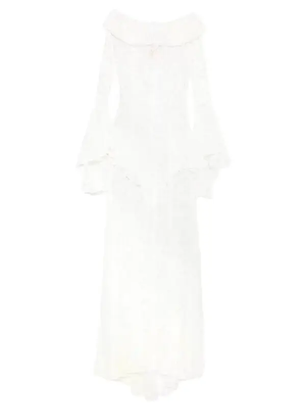 MIAU BY CLARA ROTESCU Lace Maxi Dress - White