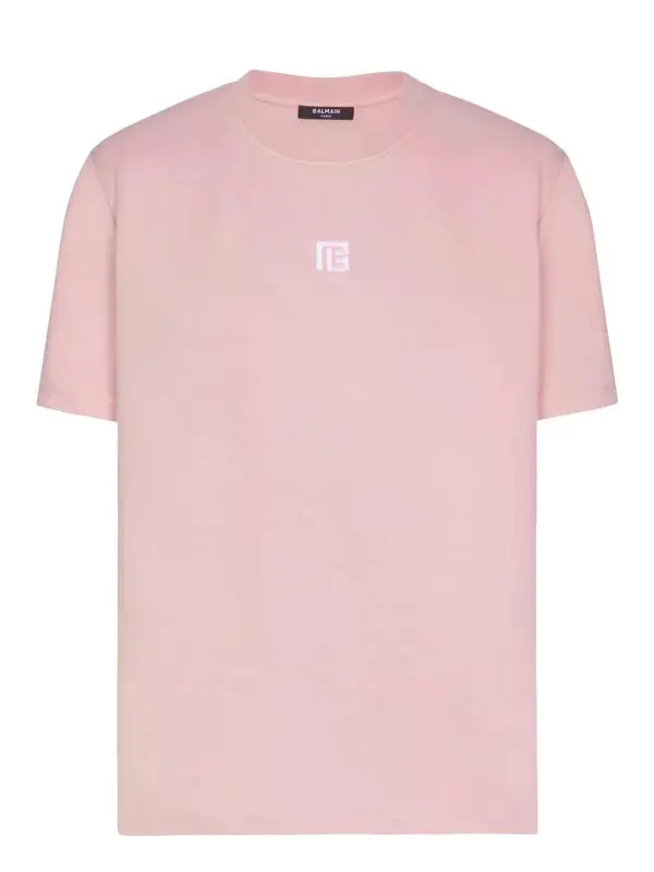 Balmain Logo-embroidered T-shirt - Pink