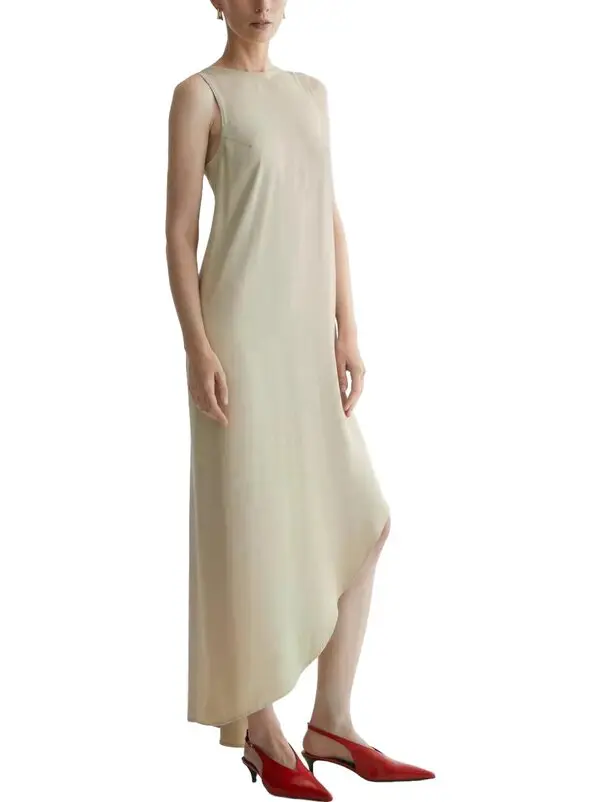 AERON Glaze V-neck Asymmetric Dress - Neutrals