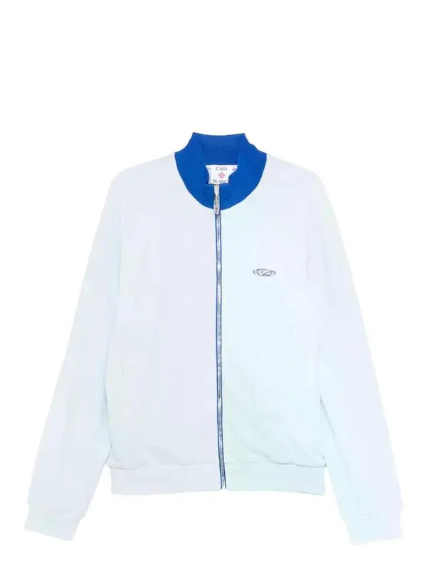 Casablanca Velour Zip Track Jacket - Blue