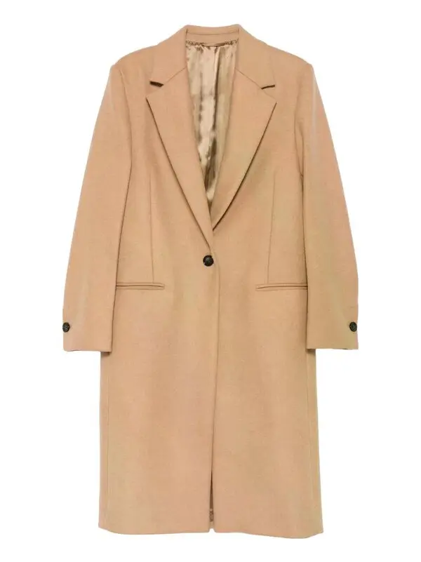 TOTEME Single-breasted Wool Coat - Brown