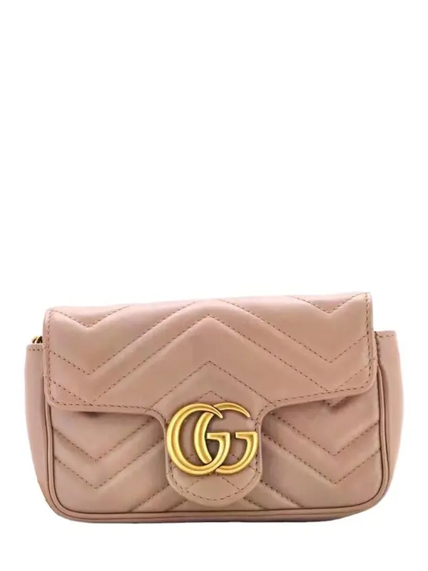 Gucci Gg Marmont Flap Mini Crossbody Bag - Neutrals