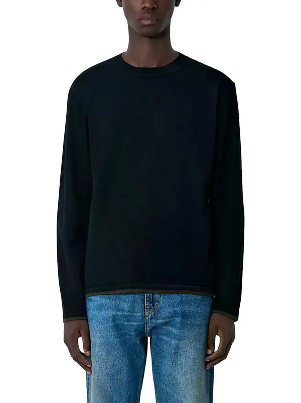 MARGARET HOWELL Crew-neck Wool Sweater - Black