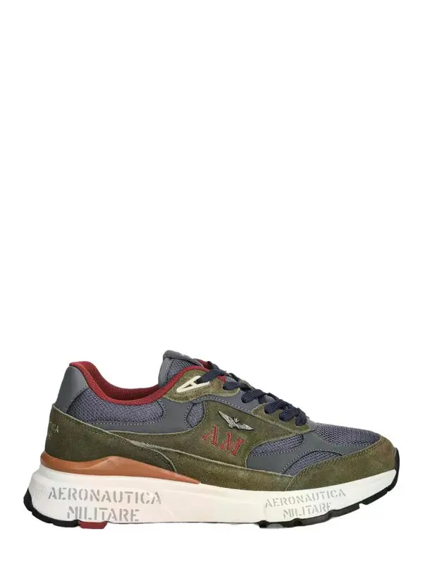 AERONAUTICA MILITARE Logo-appliquéd Panelled Sneakers - Green