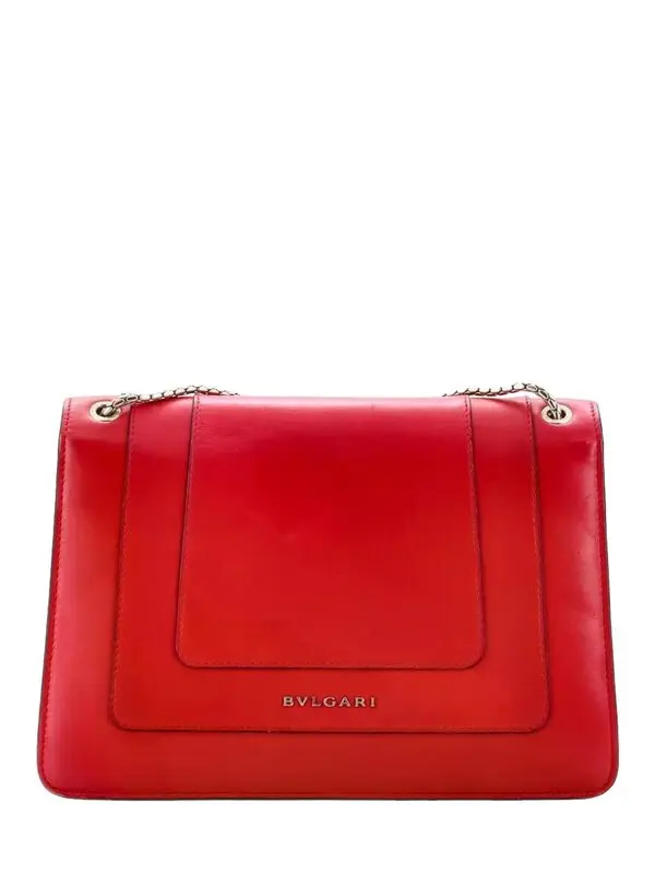 BVLGARI Serpenti Forever Leather Shoulder Bag - Red