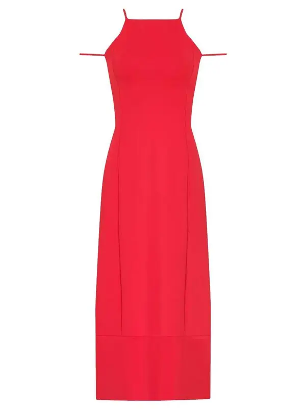 GLORIA COELHO Cut-out Midi Dress - Red