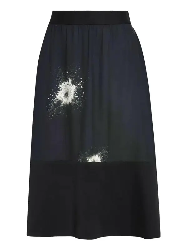 GLORIA COELHO Printed Panel Skirt - Black