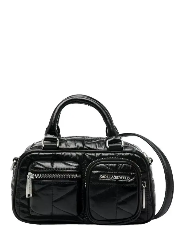 Karl Lagerfeld Quilted Bowling Bag - Black