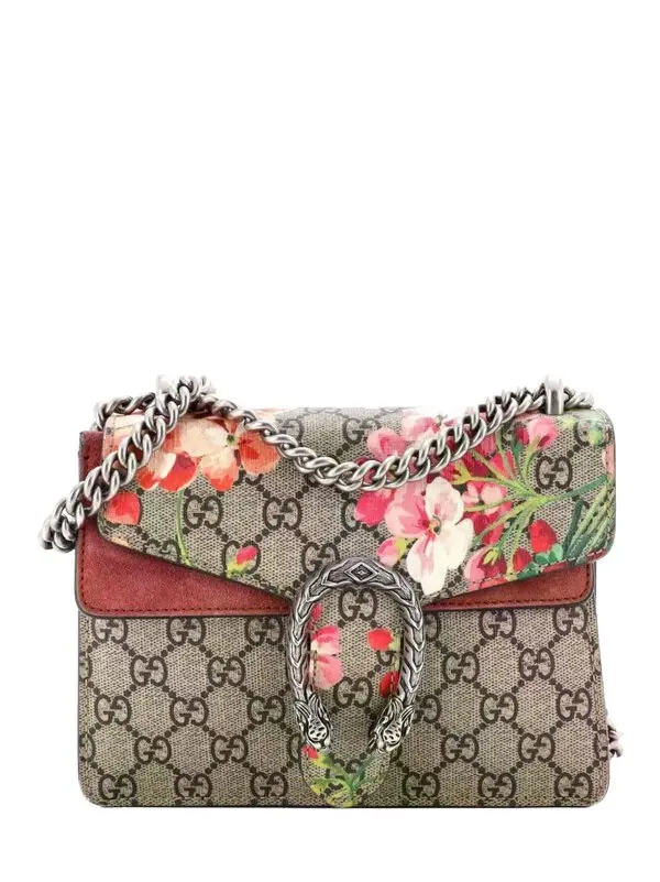 Gucci Dionysus Blooms Print Gg Coated Canvas Mini Shoulder Bag - Brown