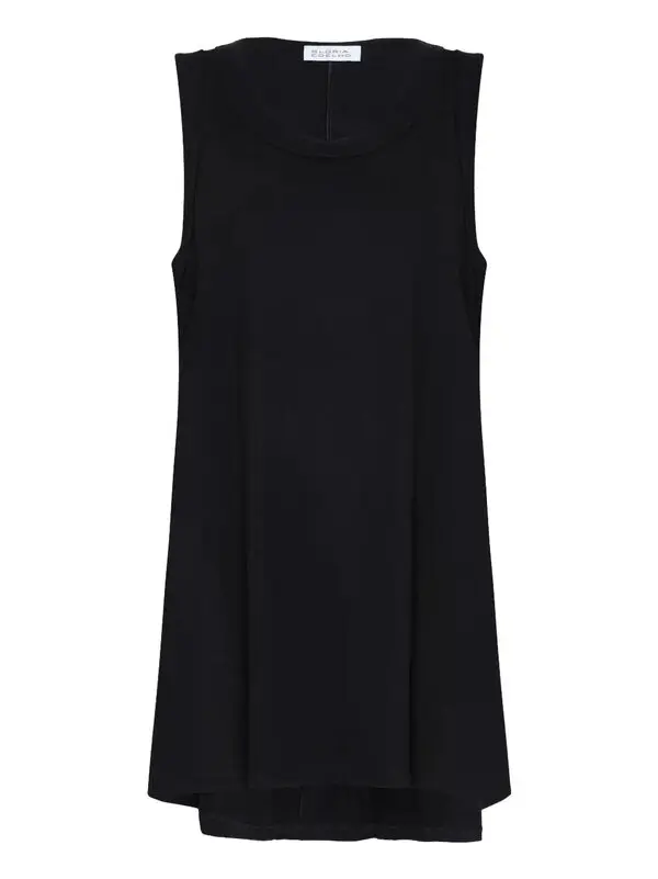 GLORIA COELHO Sleeveless Round-neck Top - Black