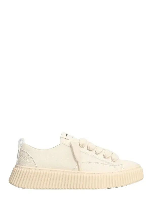 RHUN Grain Leather Sneakers - Beige
