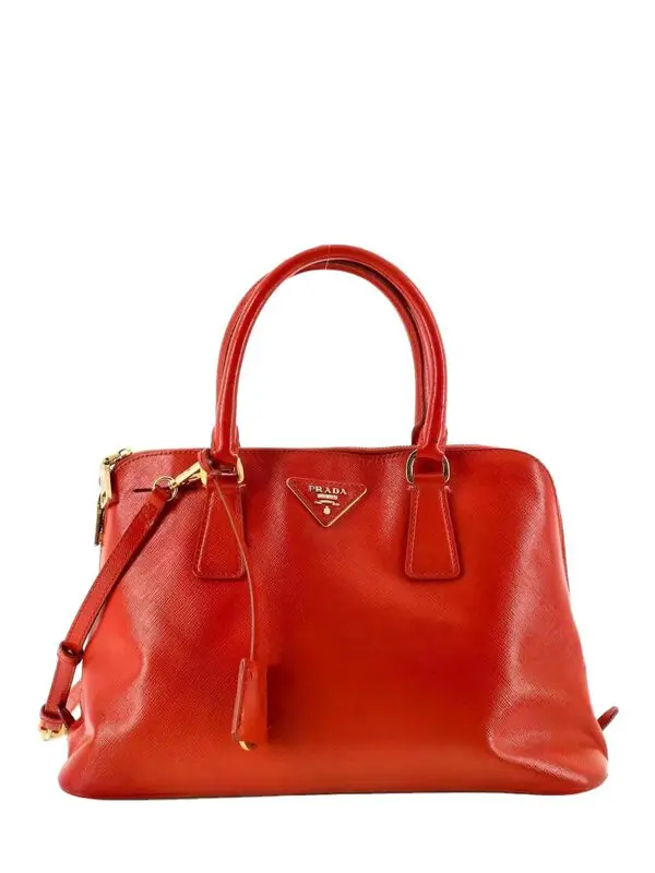 Prada Promenade Saffiano Leather Satchel - Orange
