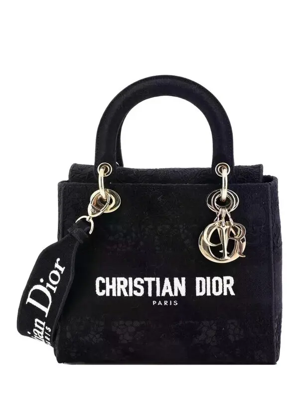 Dior Lady D-lite Medium Shoulder Bag - Black