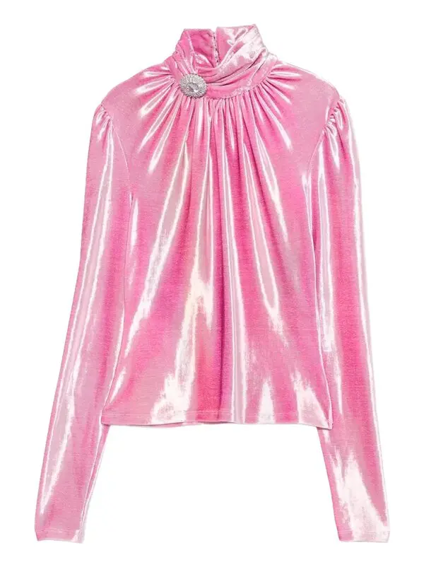 Rabanne Neck-embellishment Top - Pink