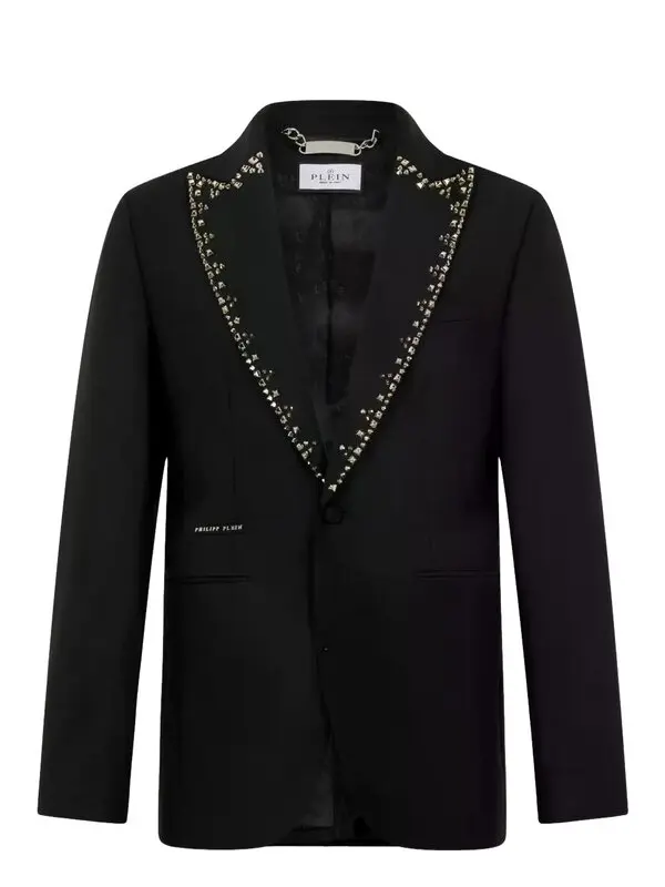 Philipp Plein Studded-lapel Blazer - Black