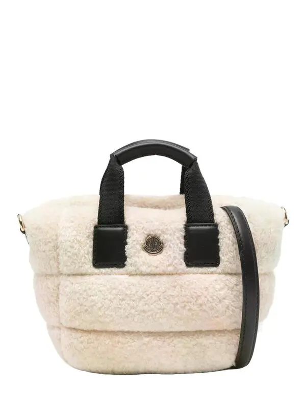 Moncler Micro Caradoc Quilted Tote - White