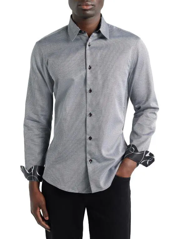 SIRAGUSA Sinai Collection Luxe Cotton Dress Shirt - Gray