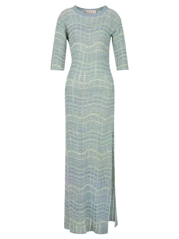 Marni Slit Maxi Dress - Blue