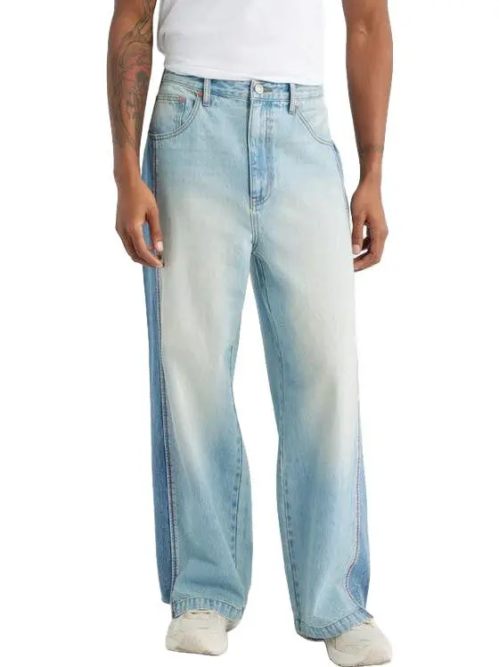 ELWOOD Wide-leg Reclaimed Denim Jeans - Vanilla Indigo