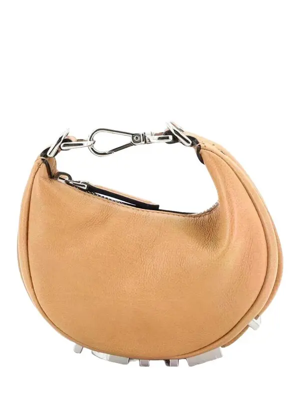 Fendi Graphy Leather Nano Hobo Bag - Neutrals