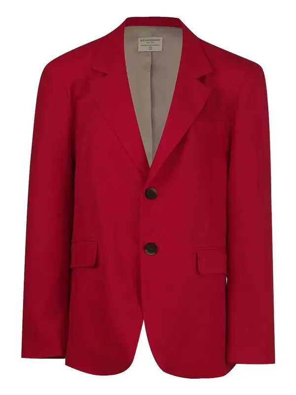 Alexandra Bueno Single-breasted Blazer - Red