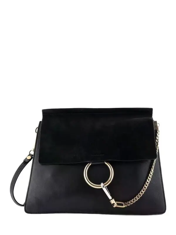 Chloé Faye Leather Medium Shoulder Bag - Black