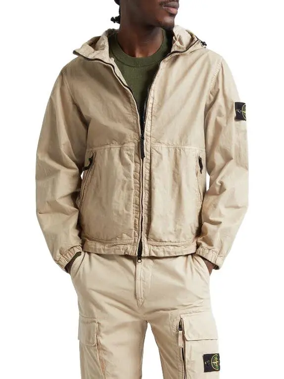 Stone Island Hooded Water Repellent Jacket - Desert